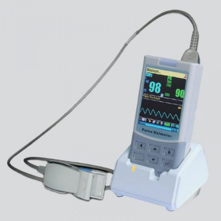 Oxímetro de Pulso con Sensor Adulto Portátil C/Base Cargador ...